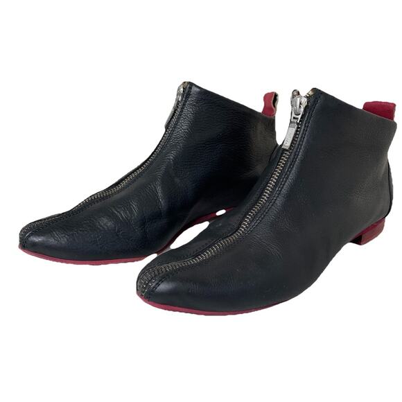 Papucei | Shoes | Papucei Artsy Fairy Vtg Black Leather Front Zip ...